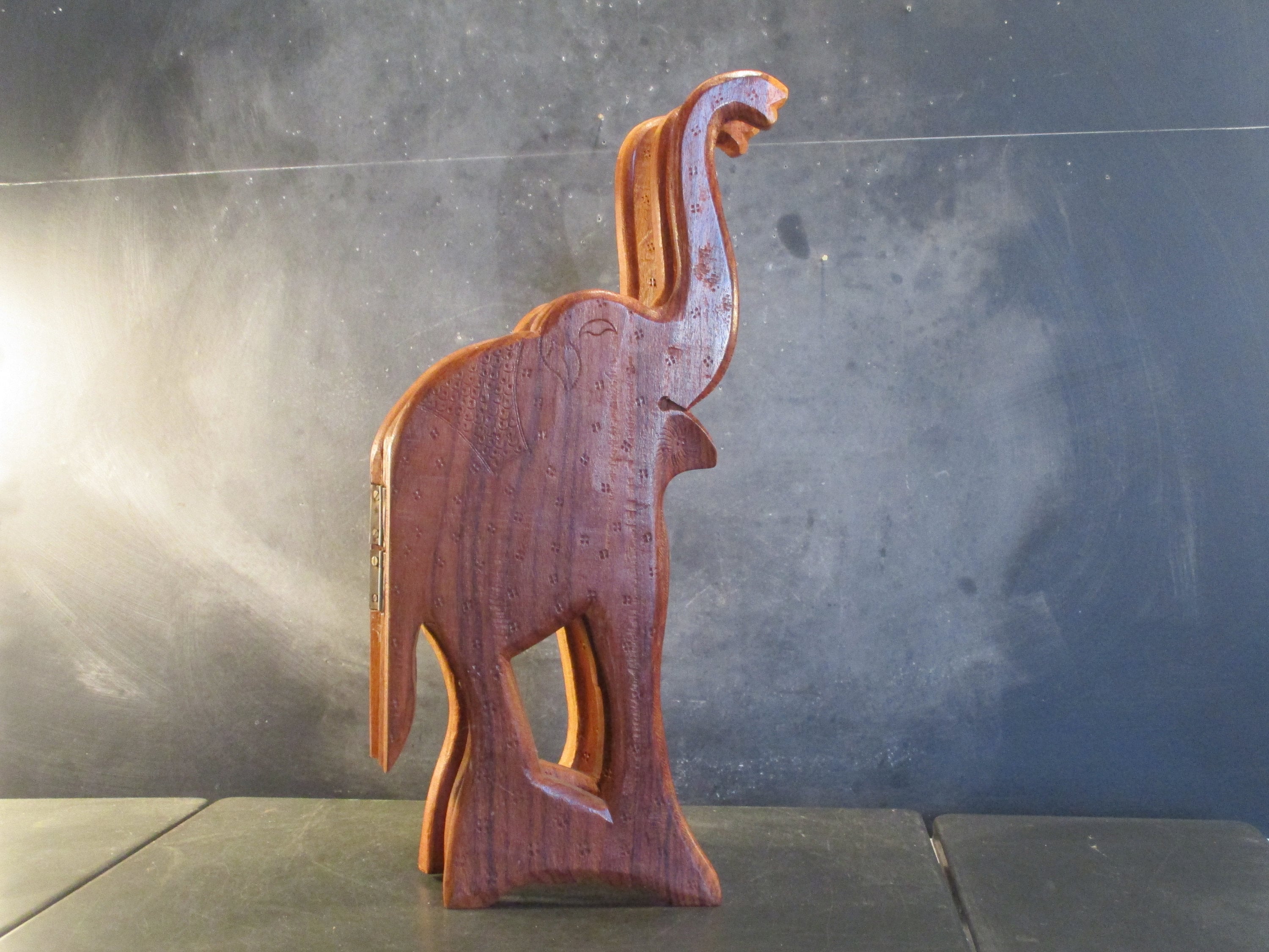 Carved Wooden Table Base-elephants - Etsy