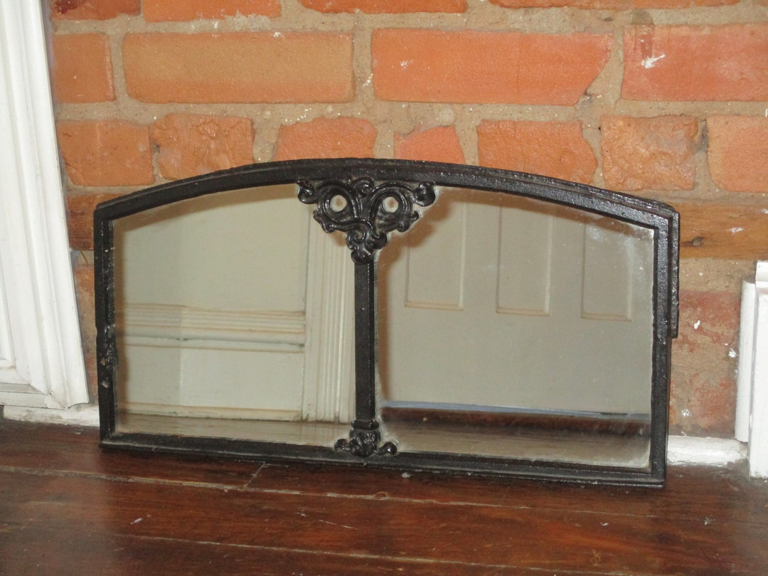 Antique Cast Iron Window Frame Garden Mirror - Etsy
