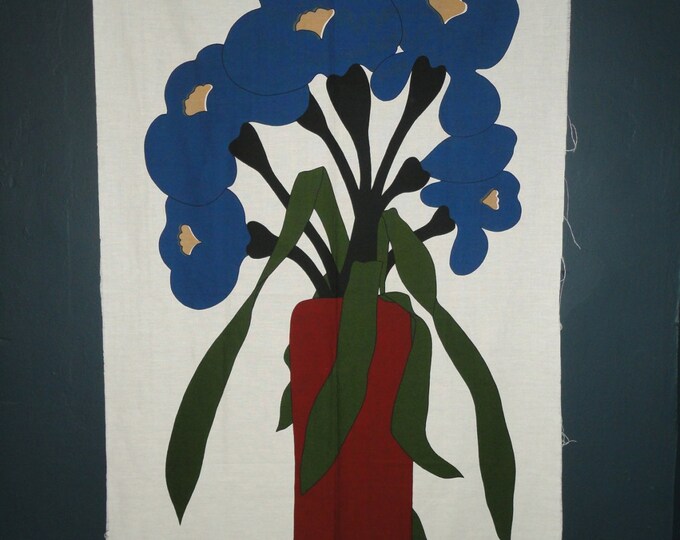 Vintage 1978 Fabric Textile Panel-howard Smith for Vallila Finland-mid ...