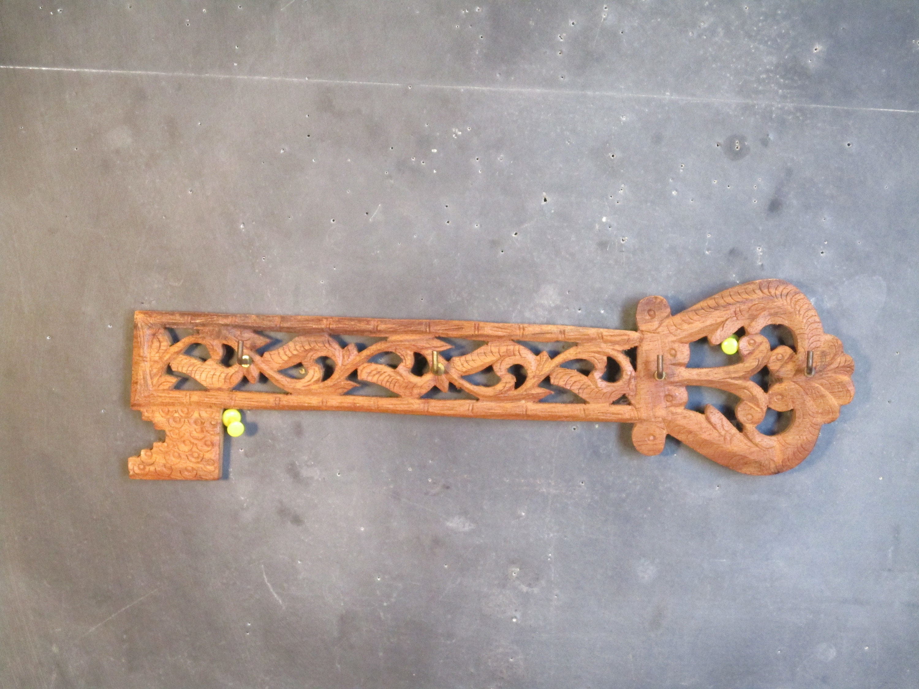 Vintage Carved Wood Key Rack-key Holder-skeleton Key-wall - Etsy Israel