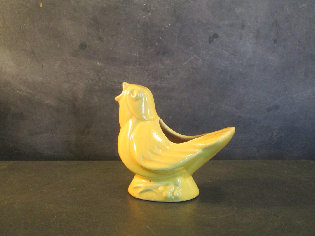 Vintage Mccoy Yellow Bird Planter - Singing Bird - Etsy