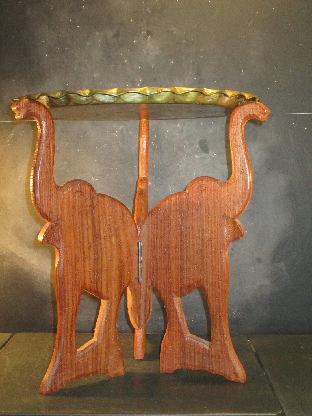 Carved Wooden Table Base-elephants - Etsy