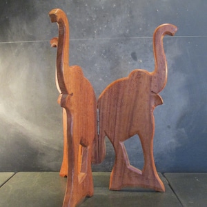 Carved Wooden Table Base-elephants - Etsy