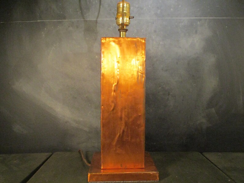 Vintage Handmade Copper Repousse Table Lamp - Etsy