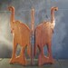 Carved Wooden Table Base-elephants - Etsy