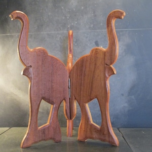Carved Wooden Table Base-elephants - Etsy