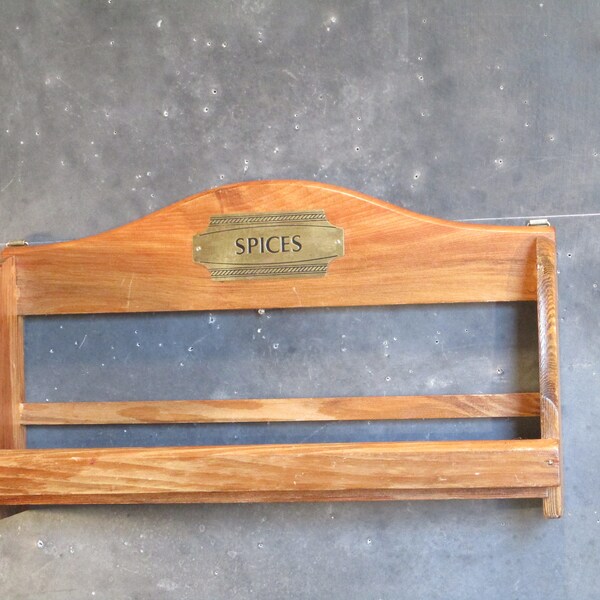 Wooden Spice Wall Rack - Etsy