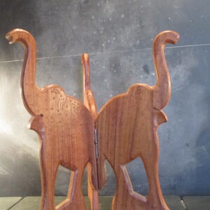 Carved Wooden Table Base-elephants - Etsy