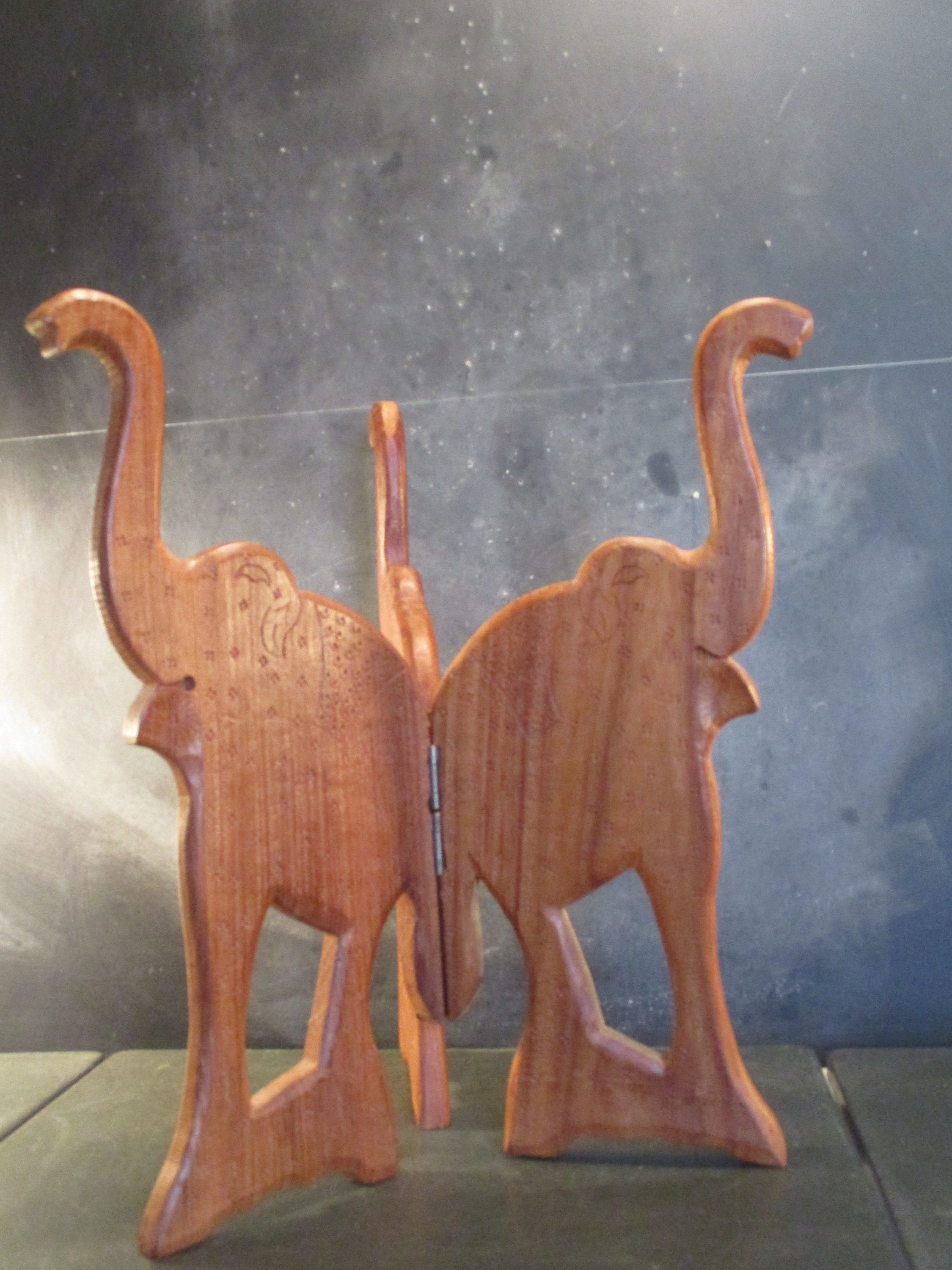 Carved Wooden Table Base-elephants - Etsy