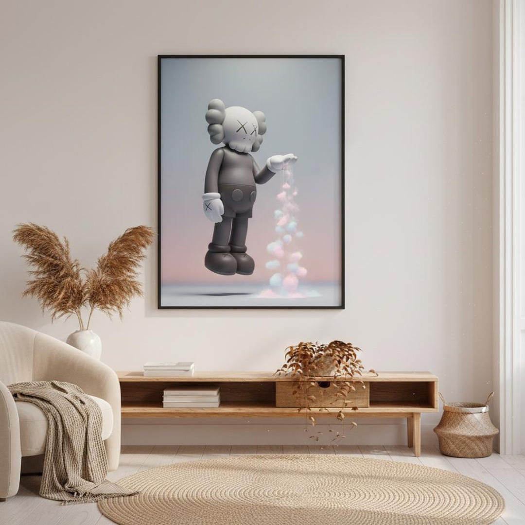 KAWS Inspired Peaceful Floating Figure Wall Art – Hypebeast Decor, Kaws ...