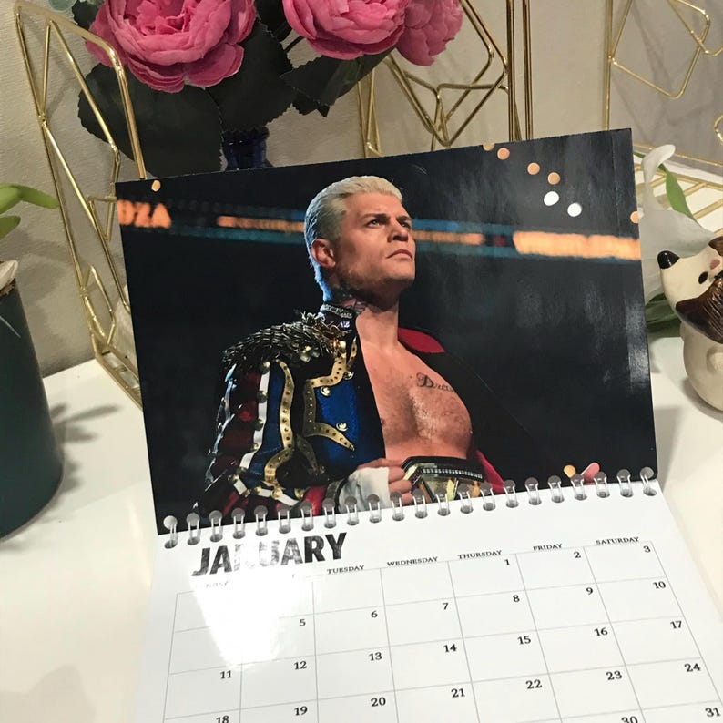 Cody Rhodes American Nightmare WWE 2026 Wall Calendar and Planner ...
