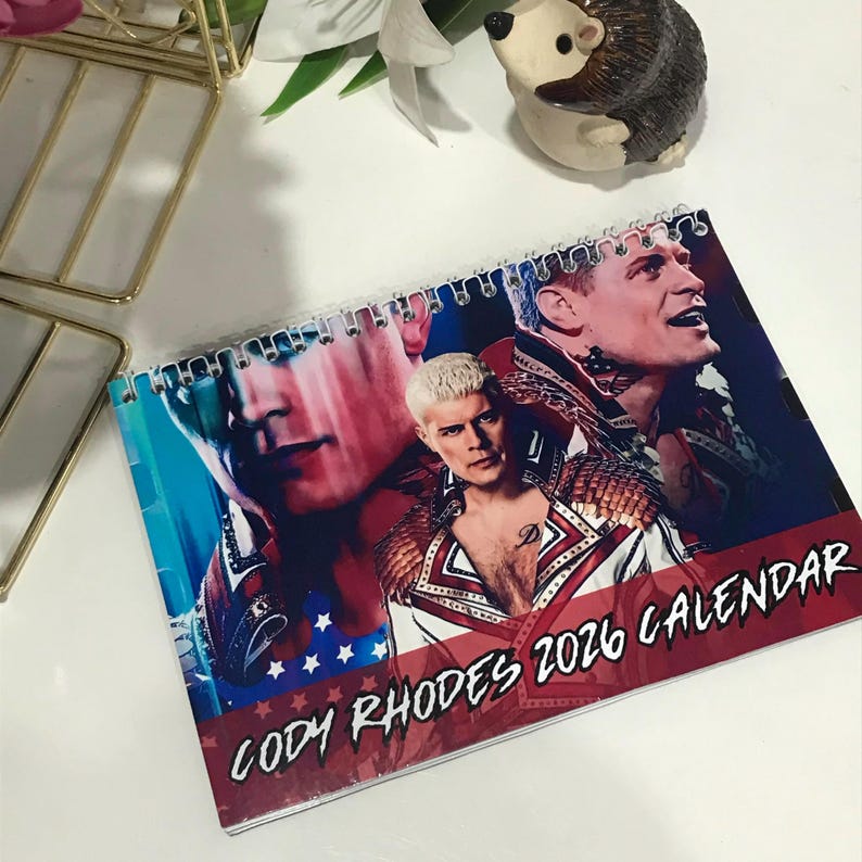 Cody Rhodes American Nightmare WWE 2026 Wall Calendar and Planner ...