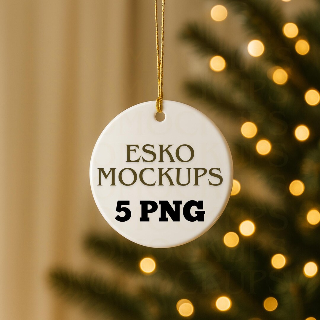 Ceramic Ornament Mockup Set,5 Christmas Bauble Mockups PNG Jpg,round ...