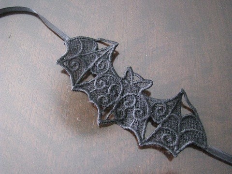 Black Lace Bat Headband - Etsy