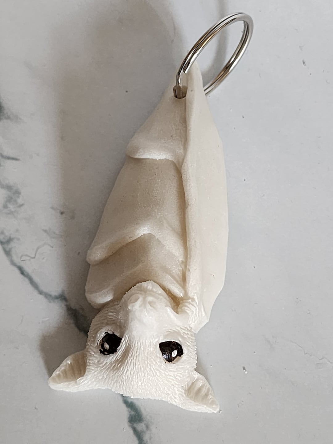 Adorable White Color Resin Bat Keychain - Etsy