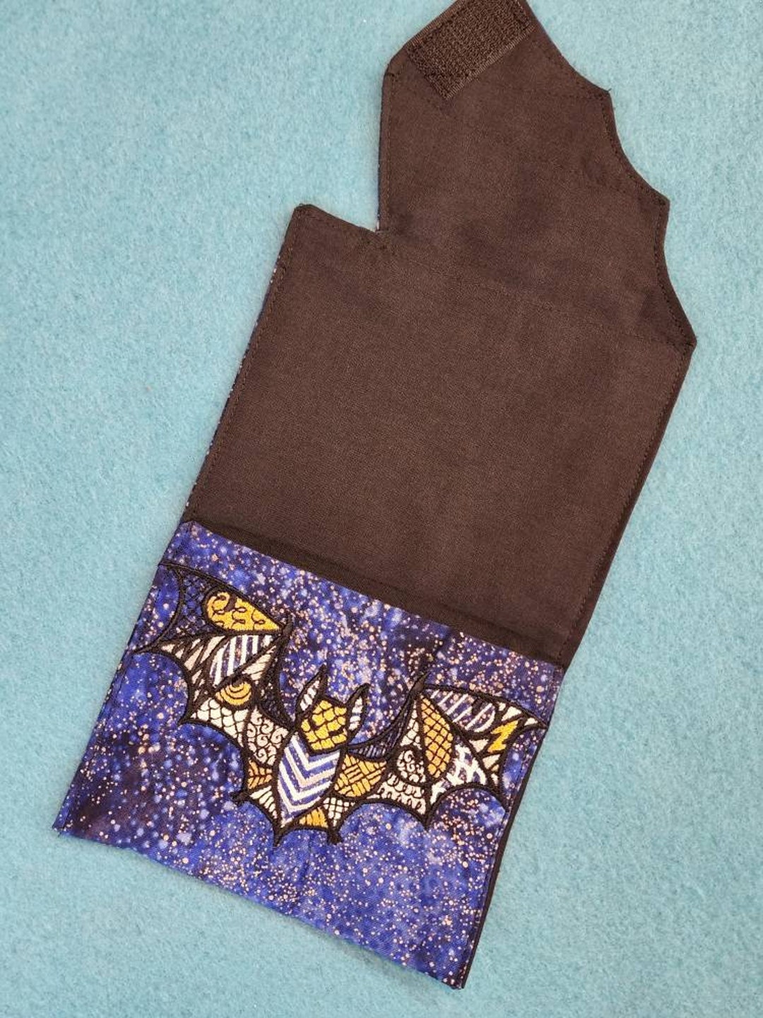 Golden and Blue Night Sky Bat Wing Bag for Cards, Money Etc - Etsy