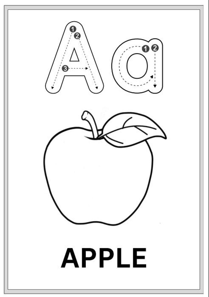 Animal Alphabet Tracing & Colouring Book (A–Z) – Printable PDF for Kids ...