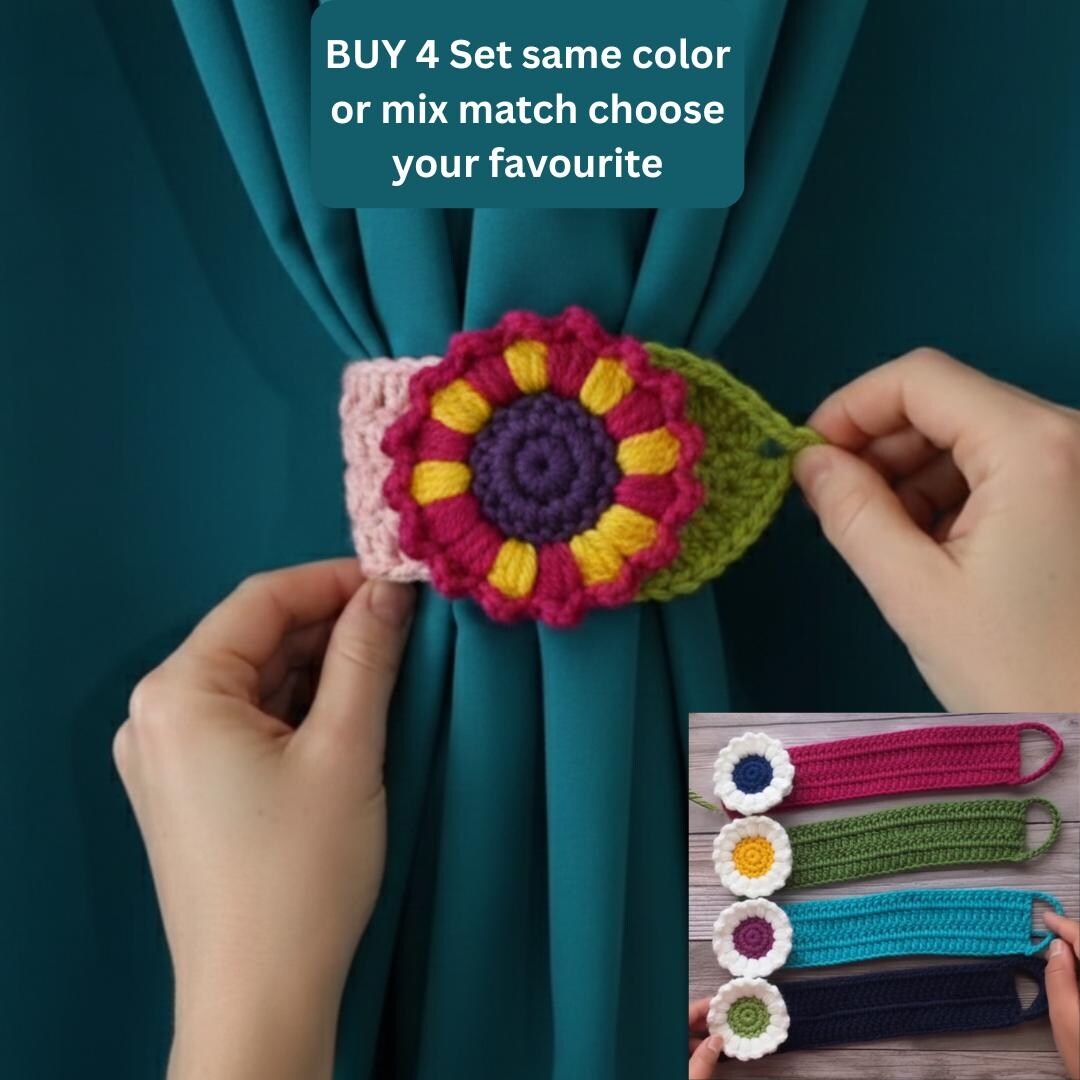 4 Set Multi-use Crochet Flower Bands Choice Your Favorite Colors - Etsy