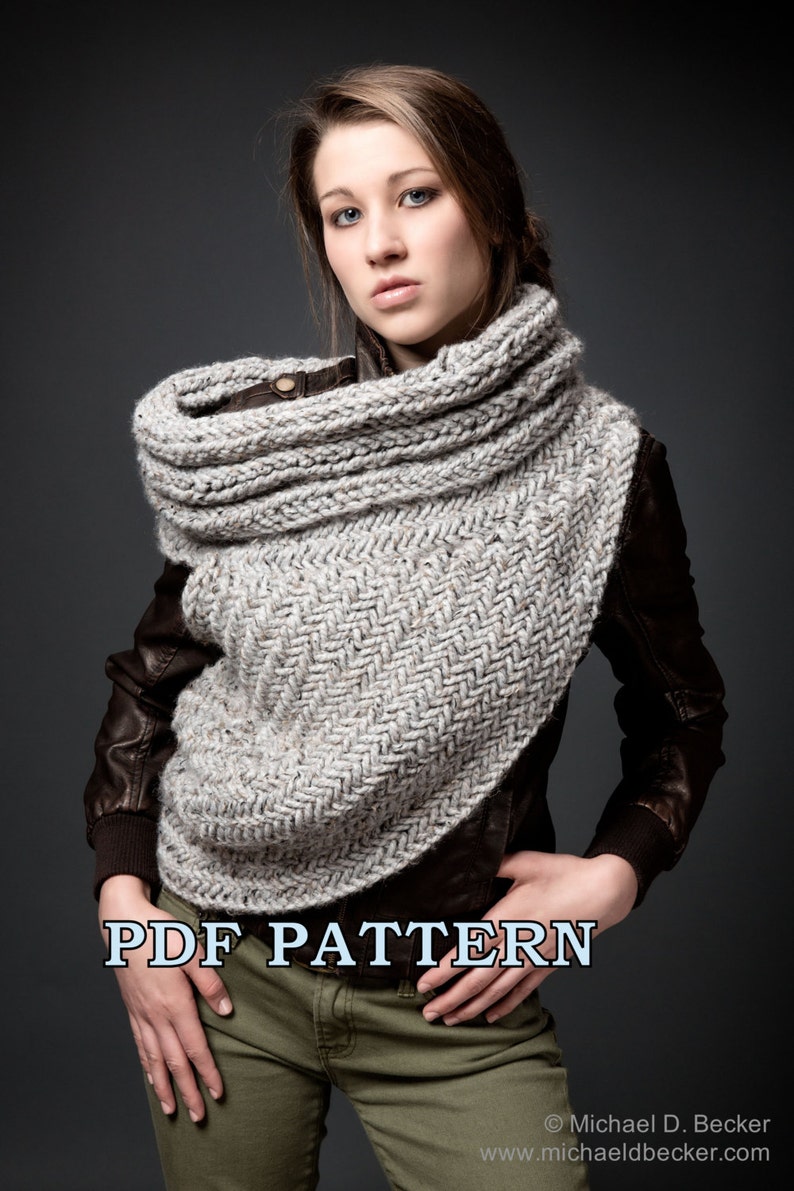 Huntress Cowl Bufanda Post Apocalyptic Cowl Knitting Pattern por kysaa ...
