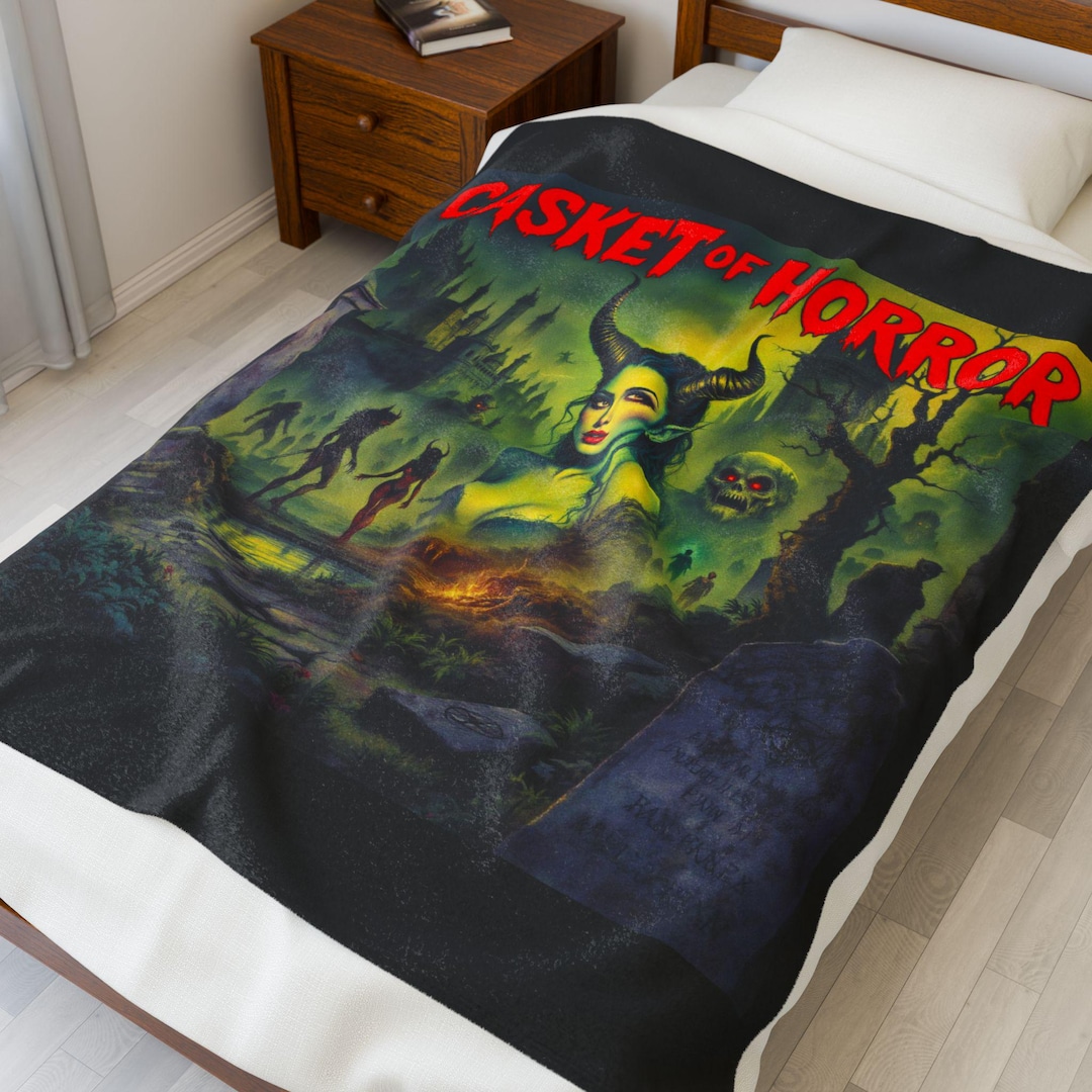 Casket of Horror Demoness Artwork Blanket | Horror Movie Poster, Gothic ...