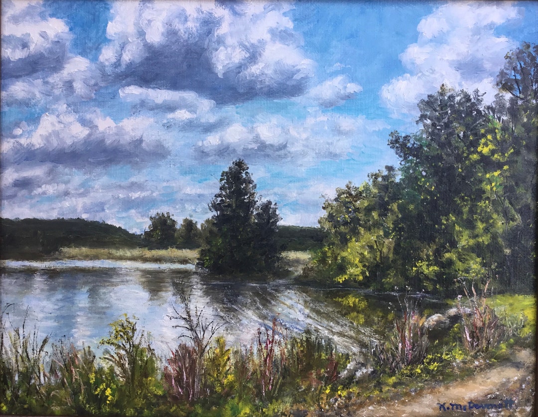 CAROLINA BLUE SKIES - Lockhart South Carolina - Original Framed 11X14 ...