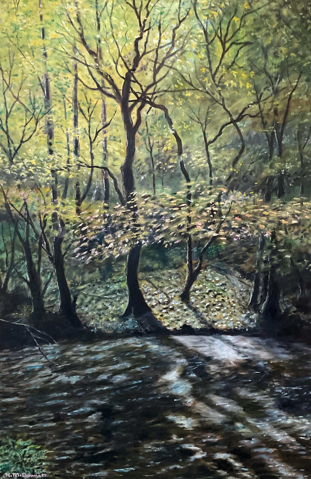 Along the VIRGINIA CREEPER TRAIL - Deep Forest 36X24 Inch Oil Landscape ...