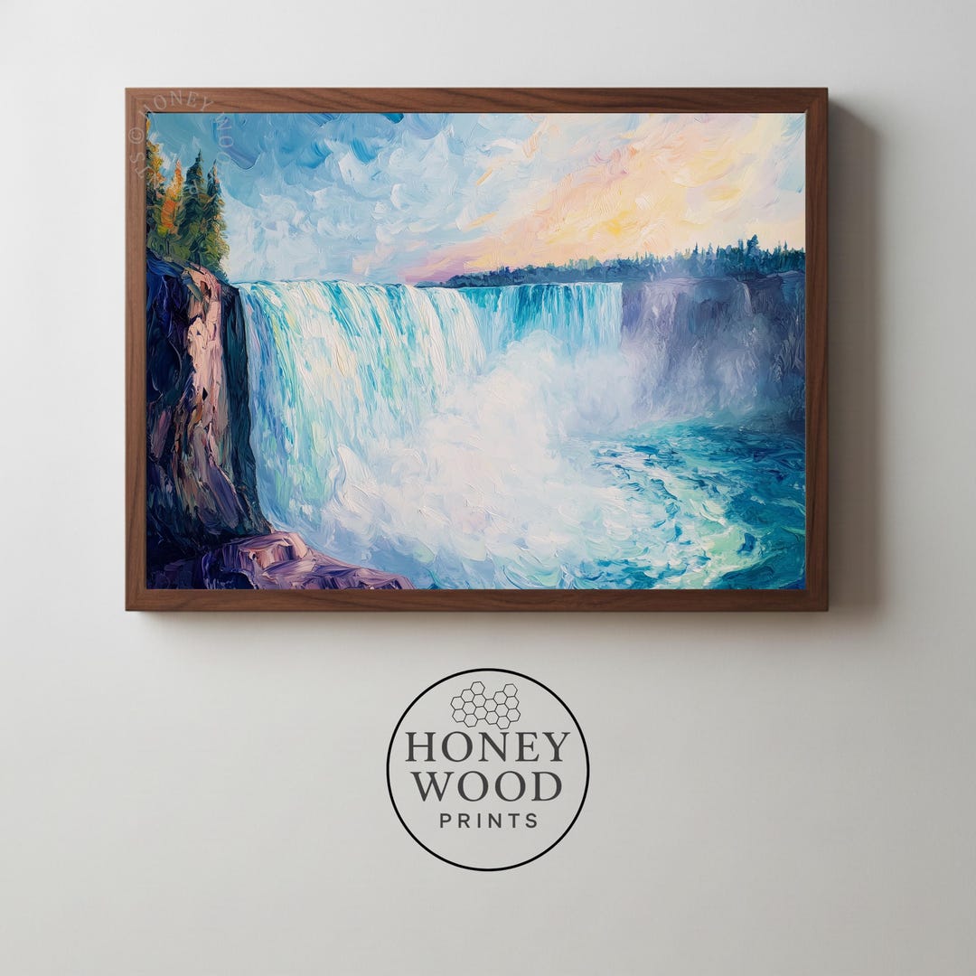 Niagara Falls Printable Wall Art - Dramatic Moody Waterfall Scene ...