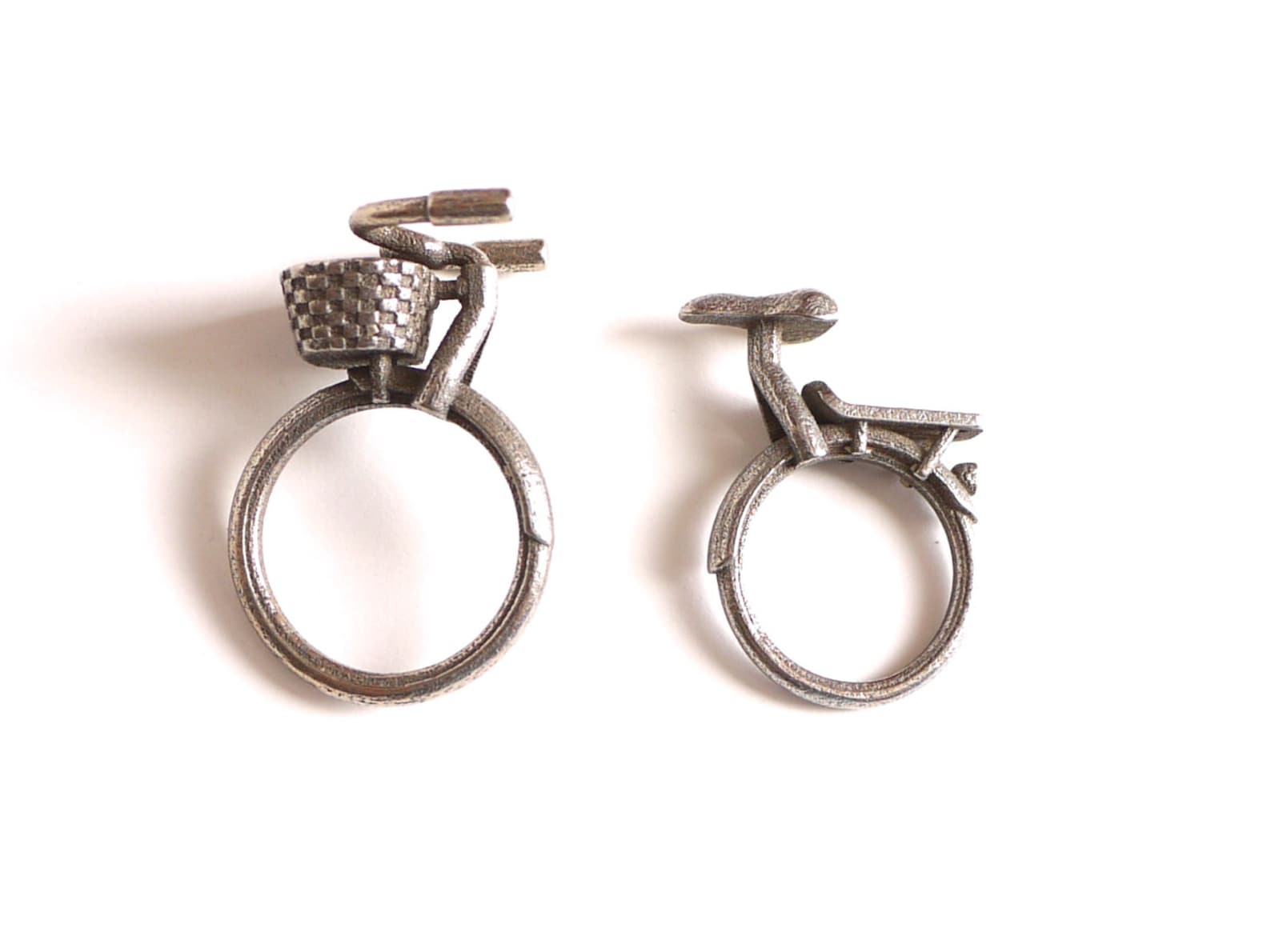 Bike Jewelry Bicycle Rings in Stainless Steel. 3D Printed - Etsy