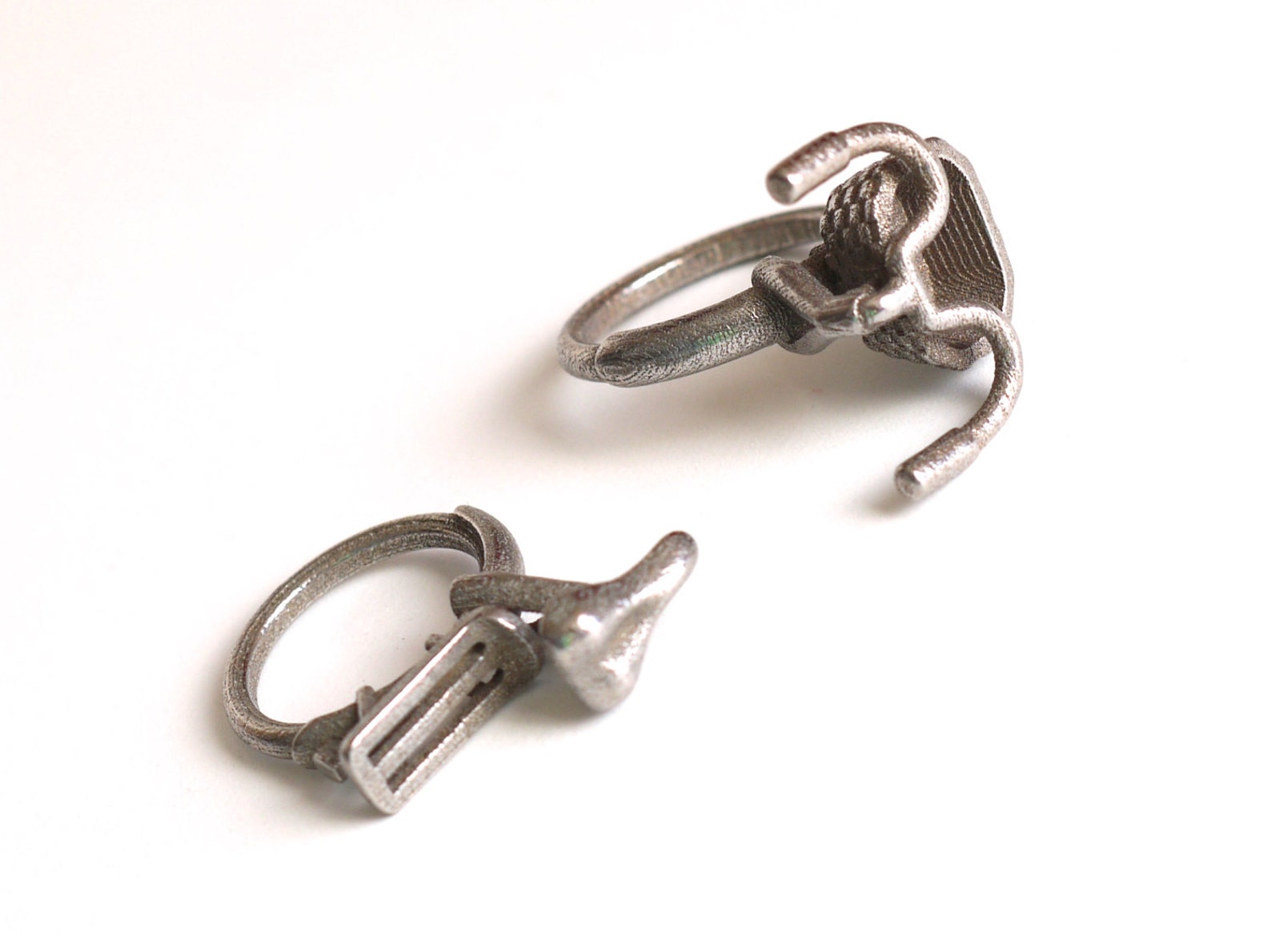 Bike Jewelry Bicycle Rings in Stainless Steel. 3D Printed - Etsy