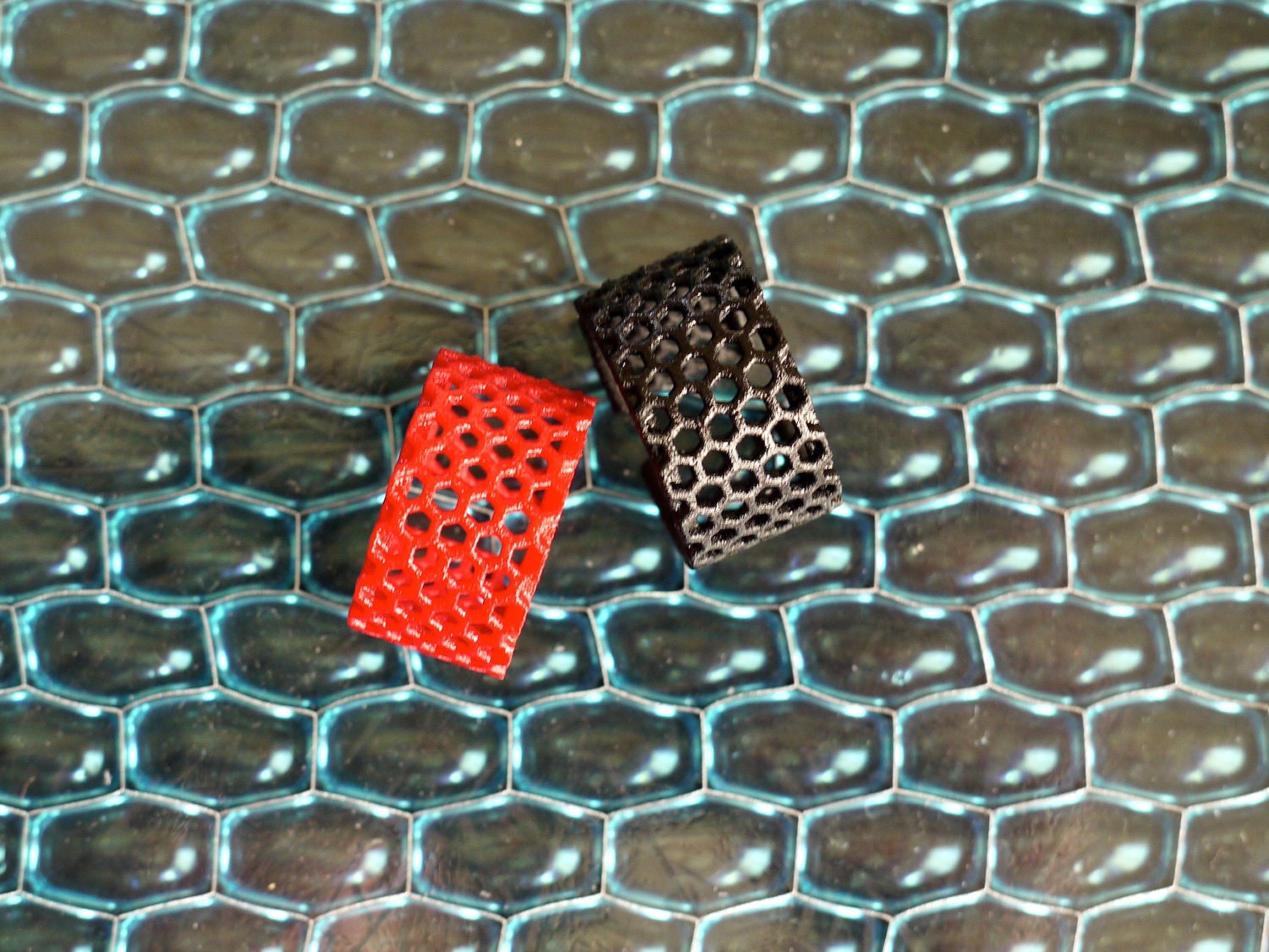 3d Printed Honeycomb Black Ring Perforated Honeycomb Ring. - Etsy