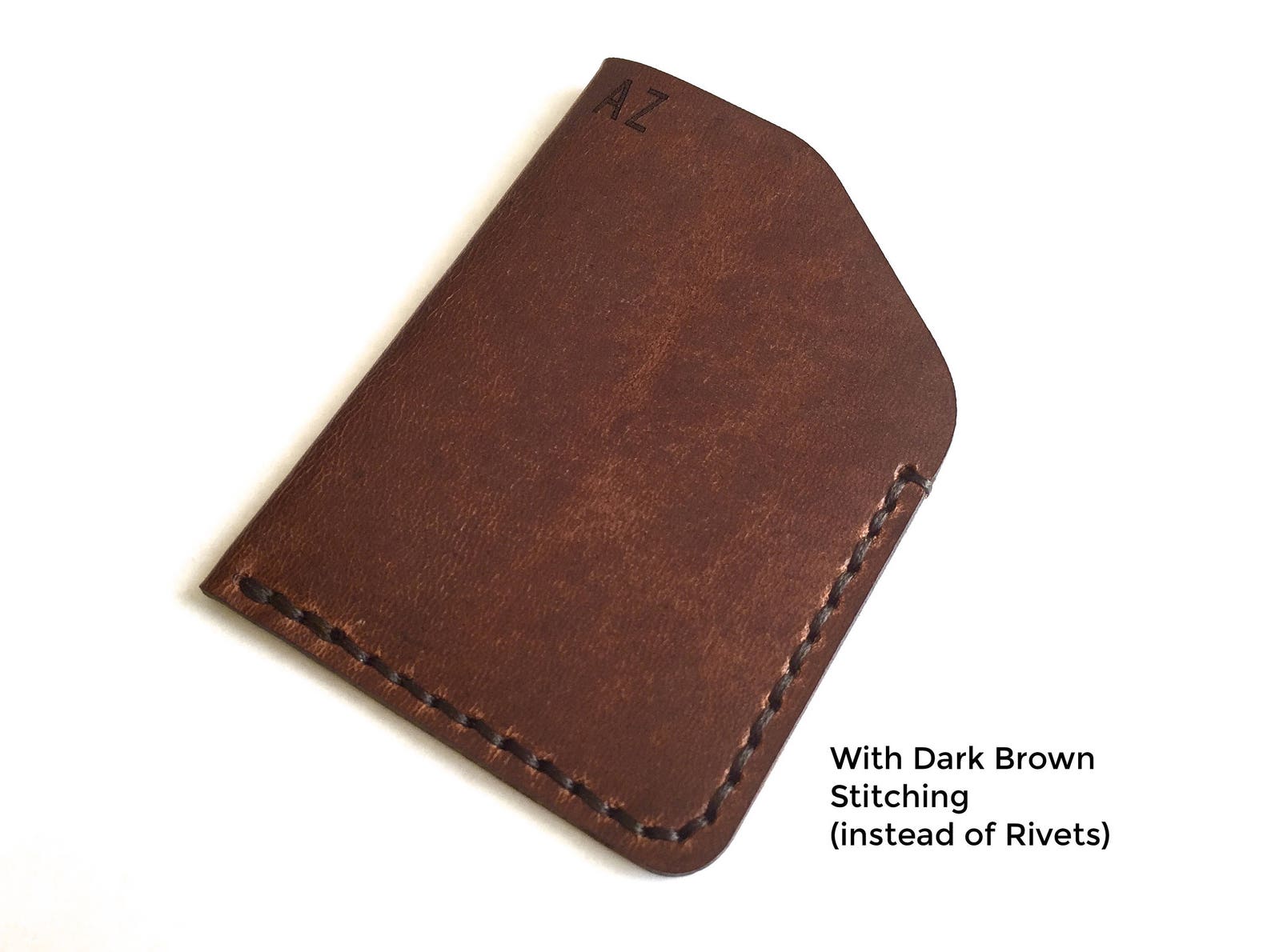 Minimalist Card Wallet With Geometric Mountain in Chromexcel - Etsy