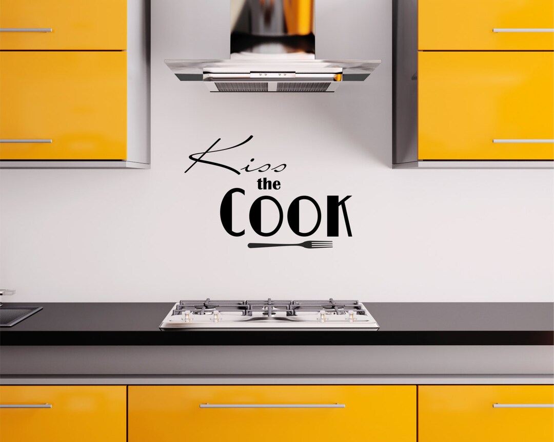 Kiss the Cook Wall Decal - Etsy