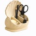 Seashell Desk Organizer – Minimalist Pen Holder, Makeup Brush Stand ...