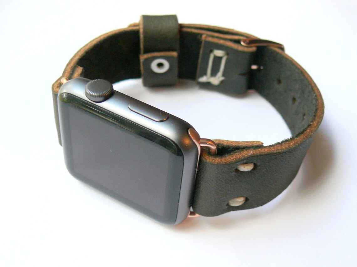 Apple Watch 7 Strap Leather Band Genuine Leather Band - Etsy