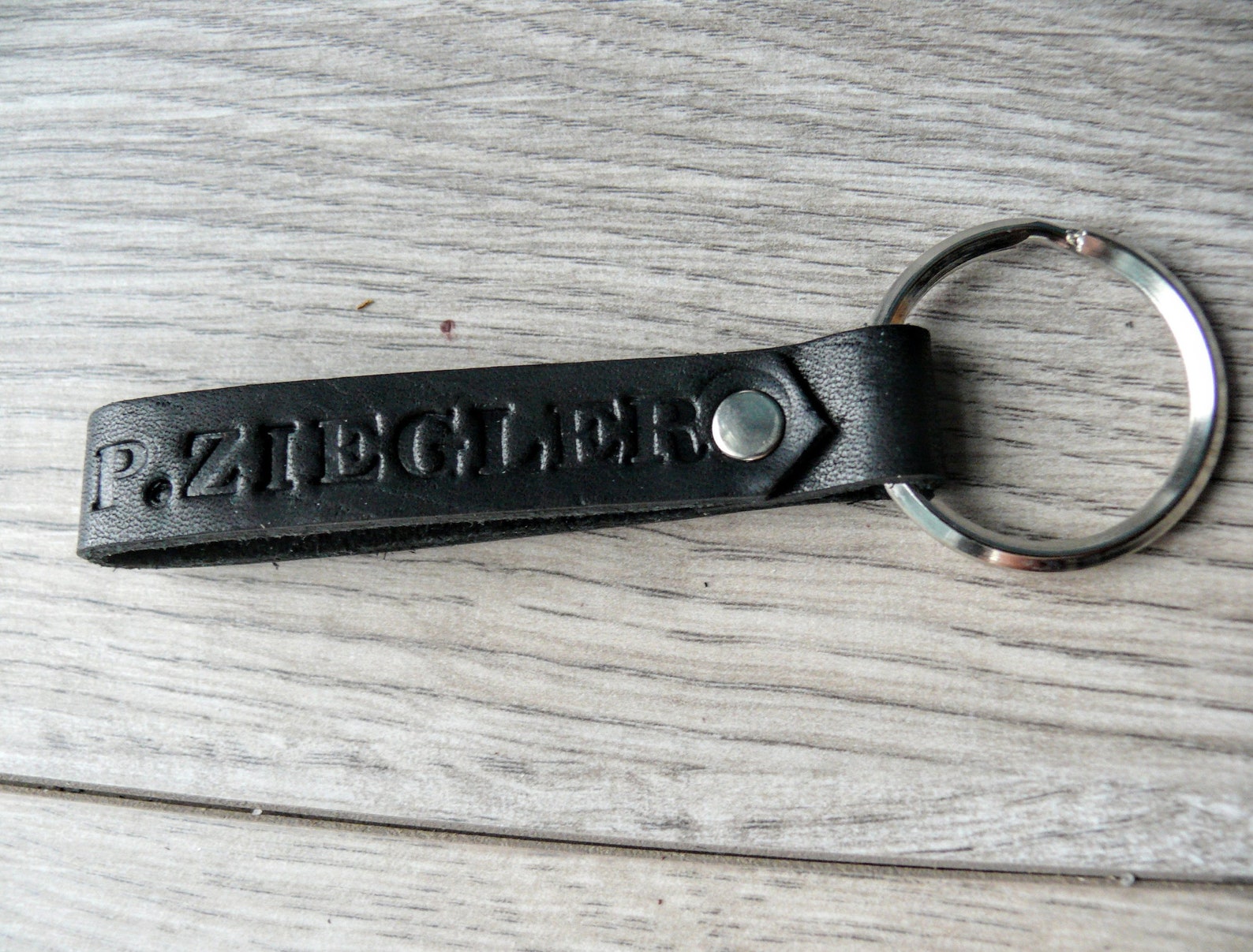 Key Fob Personalized Leather Key Fob Hand Stamped - Etsy