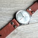 Handcrafted Full Grain Leather Watch Band: Brown Rivet Strap - Etsy