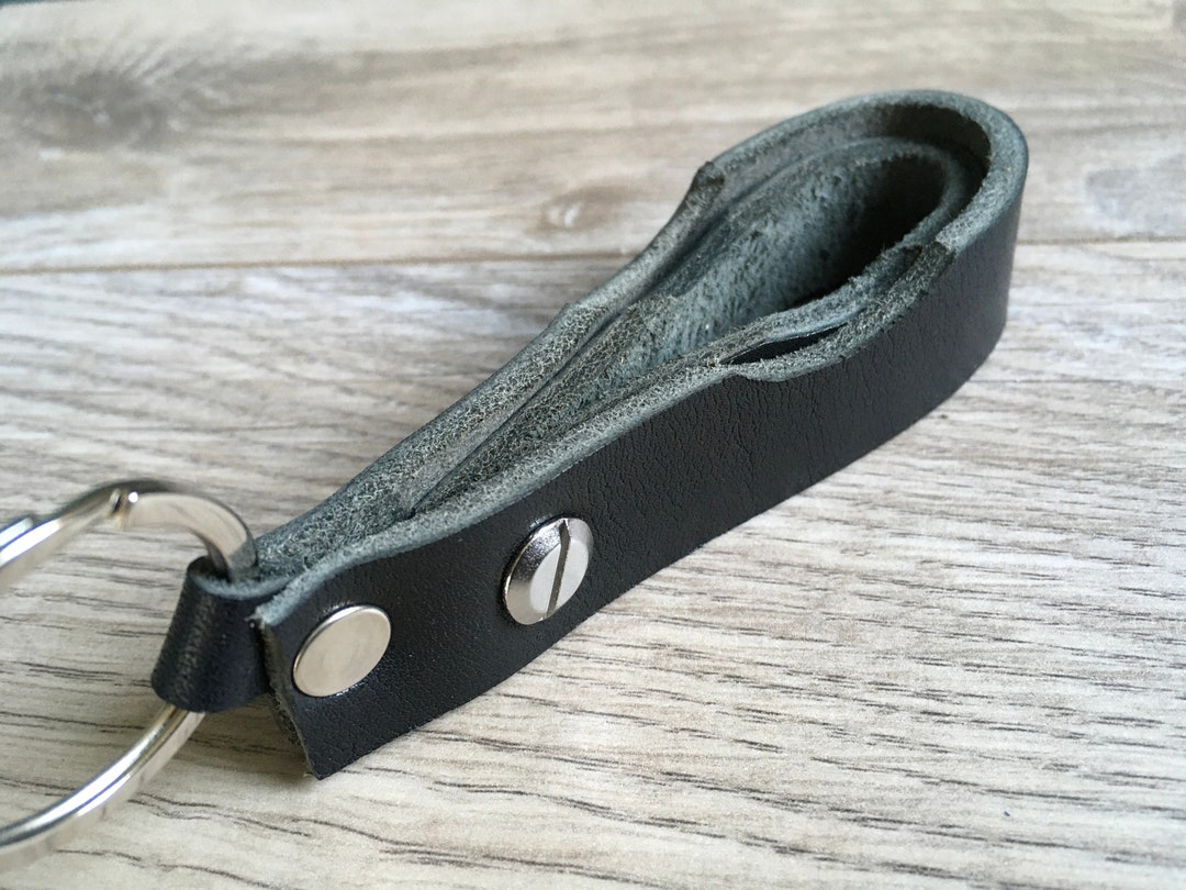 Handmade Leather Phone Stand Key Chain: Personalized Key Ring - Etsy