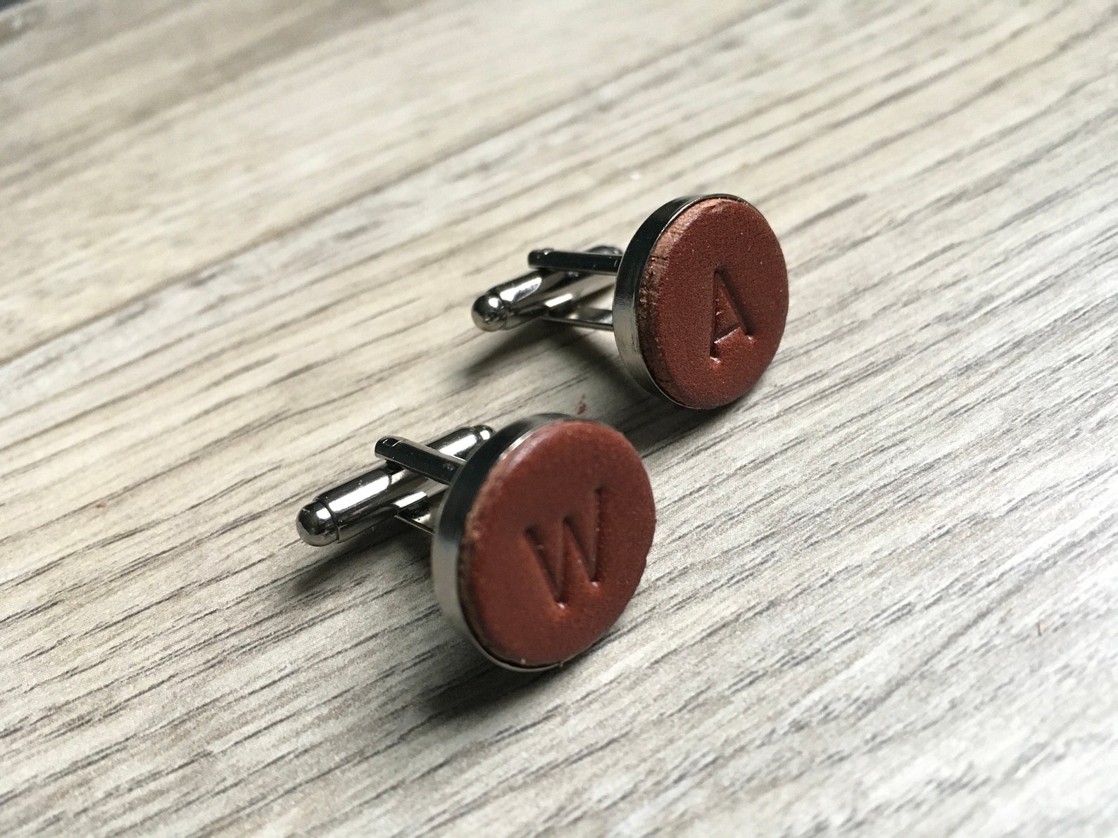 Leather Cufflinks Leather Gift Gift for Him Handmade Gift - Etsy