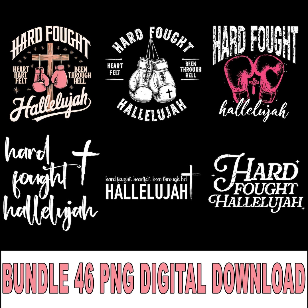 Hard Fought Hallelujah Praise Jesus PNG Christian Faith - Etsy