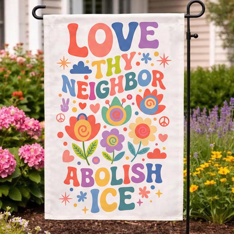 Abolish Ice Yard Flag - Etsy