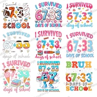 I Survived 100 Days of School PNG, Teacher Gift (digital Download) - Etsy