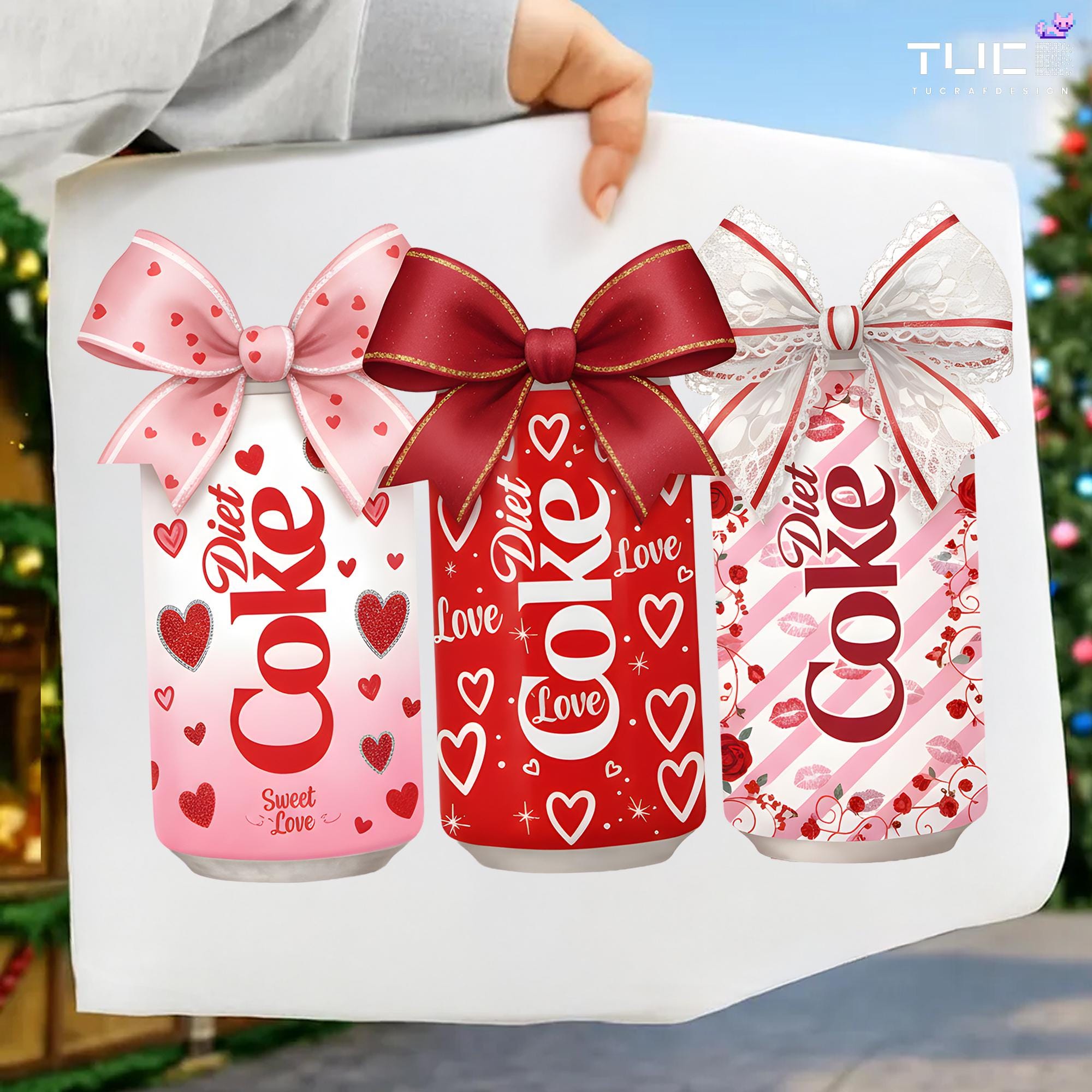 Retro Valentine Soda Png Bundle: Cute Valentine Day Png, Coqutte Bow ...