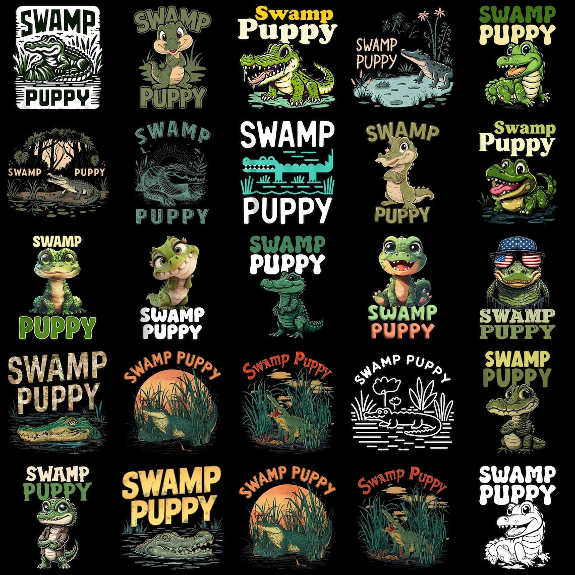 Swamp Puppy PNG, Funny Southern Bayou Humor Design, Redneck Animal Meme ...