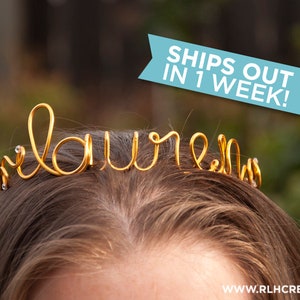 Personalized Tiara / Personalized Crown / Bachelorette Tiara / - Etsy