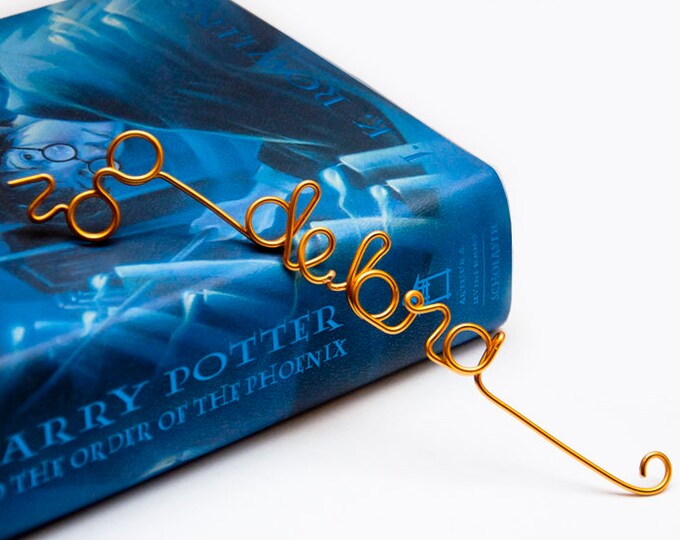 Personalized Bookmark / Wire Bookmark / Book Lover's Gift / Teacher's ...