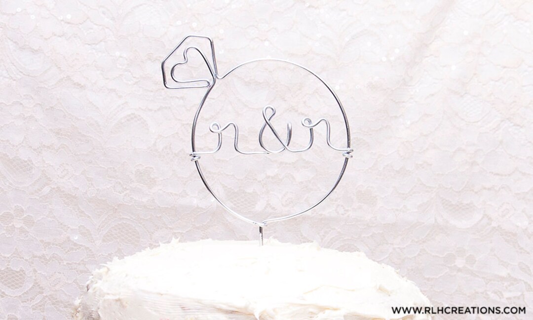 Engagement Ring Cake Topper / Wire Cake Topper / Custom - Etsy