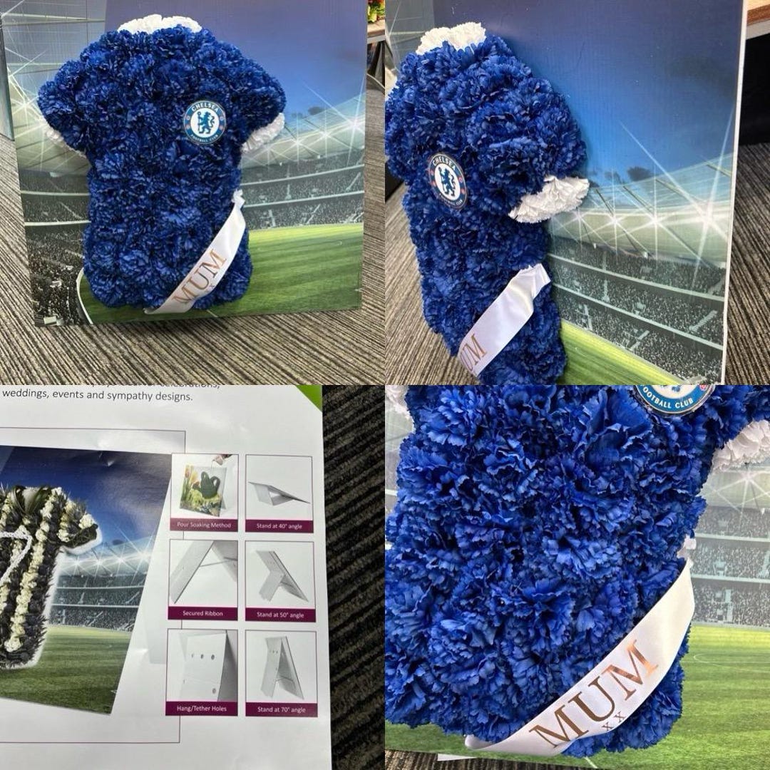 Football Shirt Funeral Tribute Memorial Wreath - Etsy