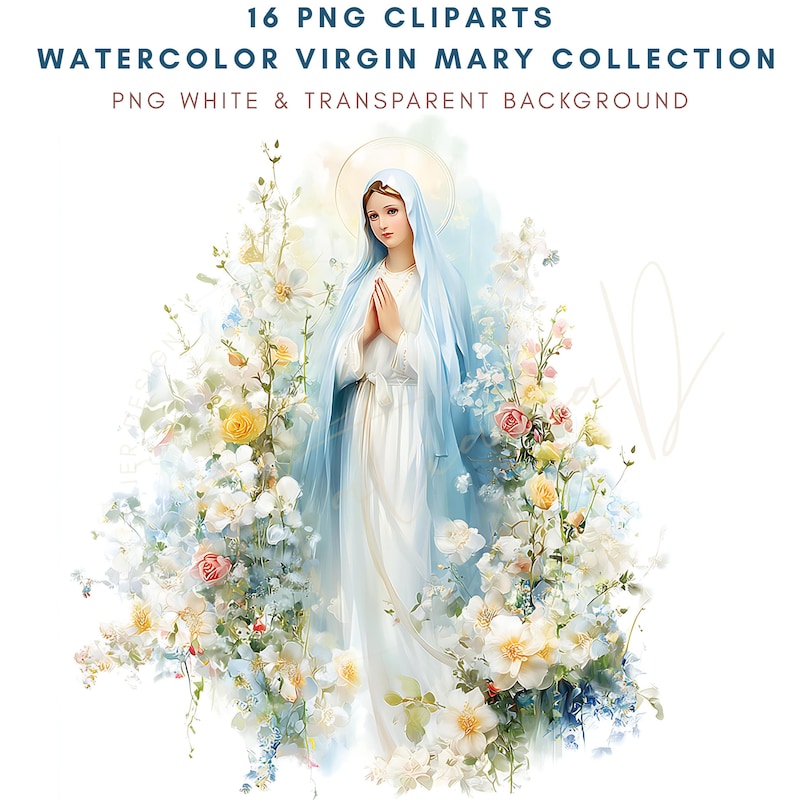 Virgin Mary Clipart - Etsy