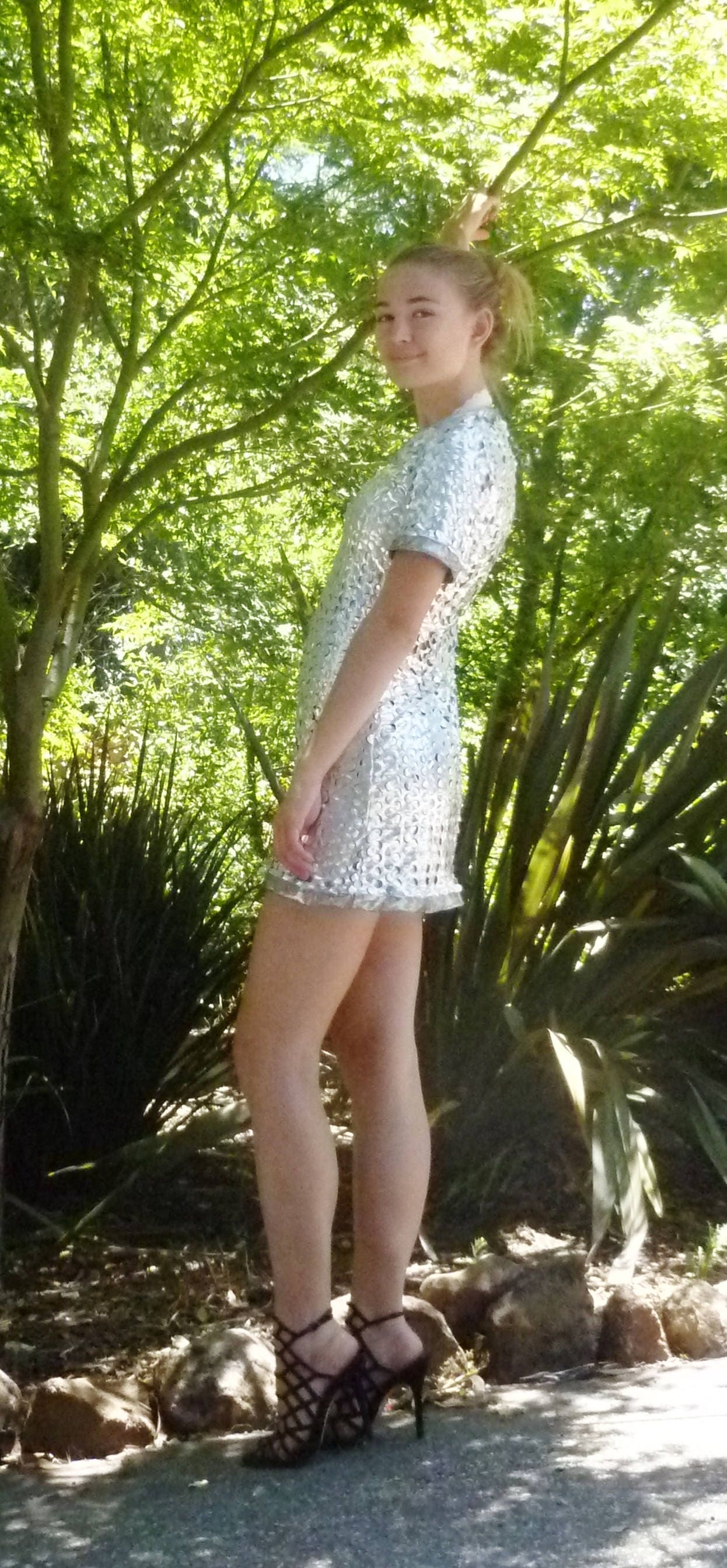 Silver Disco Rave Festival Laser Cut Smallmedium Shiny Lycra Mini Dress Etsy