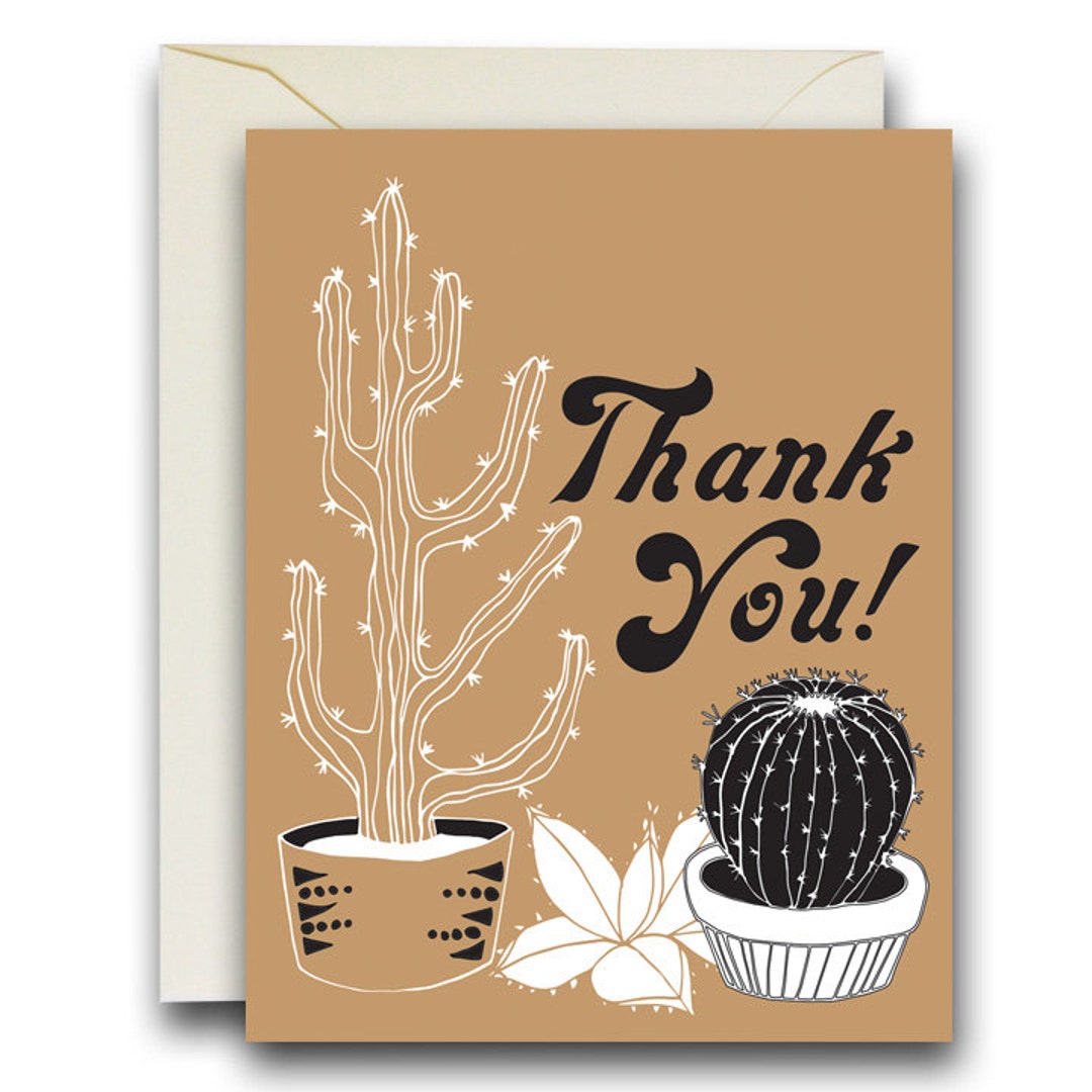 Cacti Thank You Card - Etsy